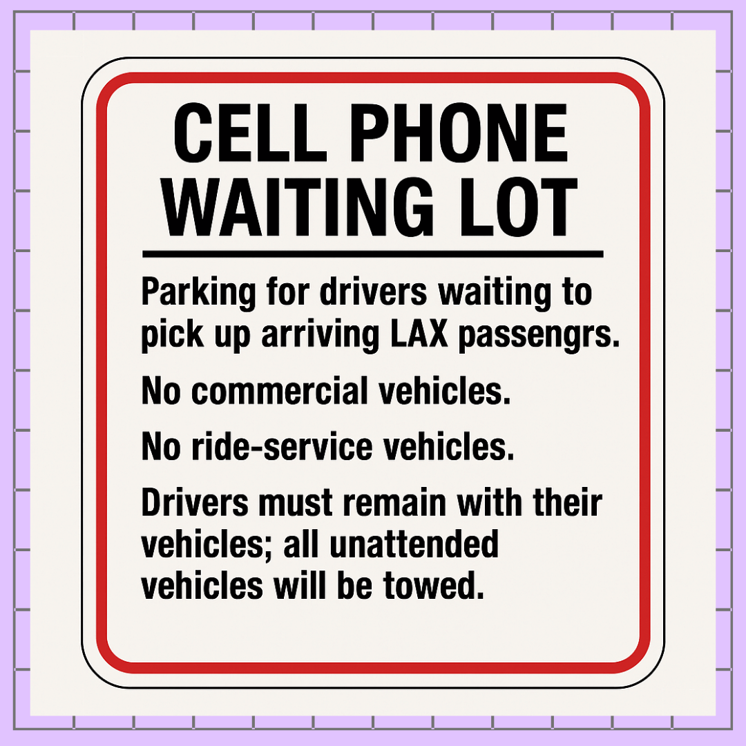 LAX Airport Cell Phone Waiting Lot Guide - Timings, Directions and ...